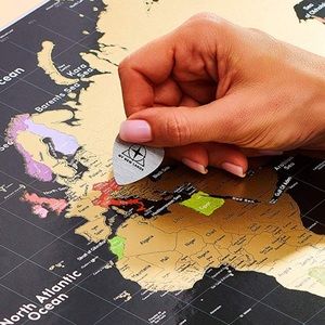 Accessories | World Map Watch With Scratch Off Wall Map | Poshmark
